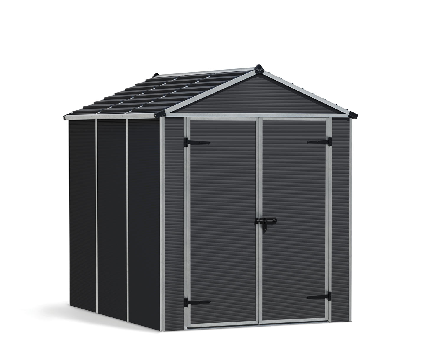 Rubicon 6ft. x 8ft. Plastic Dark Grey Shed Kit - Canopia UK