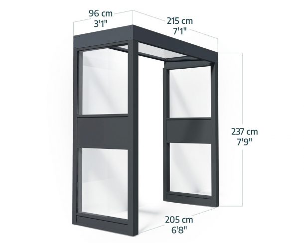 Sophia 3 ft. x 7 ft. 2 Side Wall Door Awning Kit | Canopia by Palram